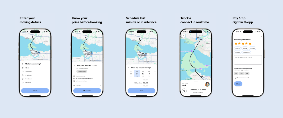 How to book a move step-by-step with Tingsapp (app guide for new users ...